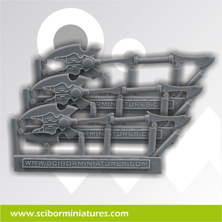 Scibor Monstrous Miniatures CPEG0125 Egyptian Halberds (3 pcs)