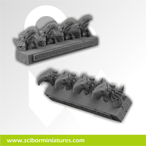 Scibor Monstrous Miniatures CPEG0149 Egyptian Helmets (4 pcs)