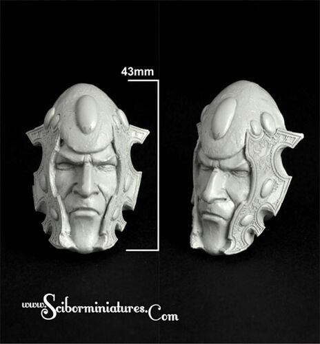 Scibor Monstrous Miniatures CPEL0204 SF Elven Decorated Masks (2 pcs)