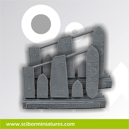 Scibor Monstrous Miniatures CPGO0110 Gothic Plates (10 pcs)