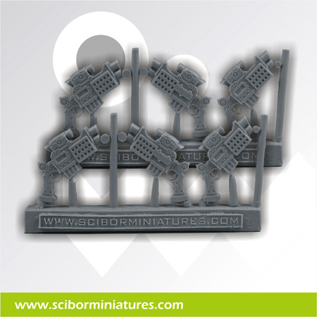 Scibor Monstrous Miniatures CPGU0116 SF Guns set 2 (6 pcs)