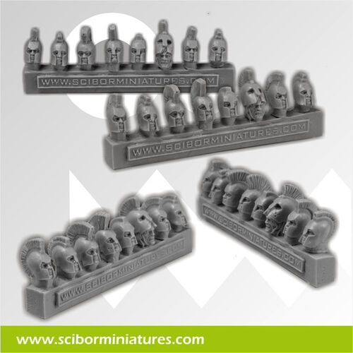 Scibor Monstrous Miniatures CPHE0001 Spartan Heads (8 pcs)