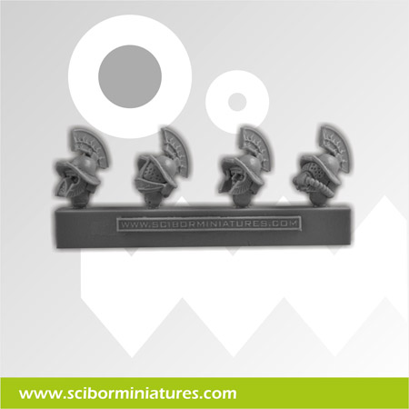 Scibor Monstrous Miniatures CPHE0213 SF Roman Gladiators Helmets (4 pcs)