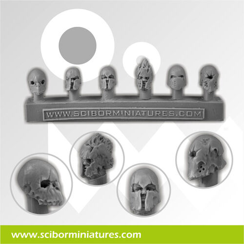 Scibor Monstrous Miniatures CPHE0217 Barbarian Helmets (6 pcs)