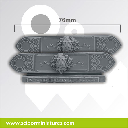 Scibor Monstrous Miniatures CPLI0121 Lion Decorated Plates #2 (2 pcs)