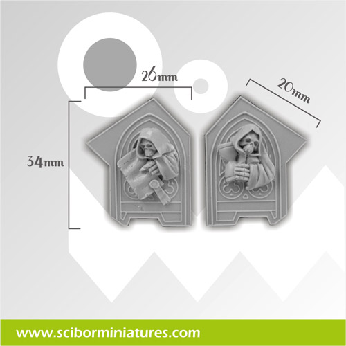 Scibor Monstrous Miniatures CPPL0013 Decorated Plates set 2 (2 pcs)