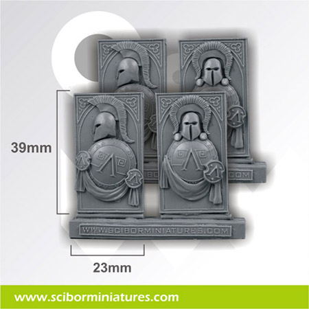 Scibor Monstrous Miniatures CPRE0087 Spartan Reliefs (4 pcs)