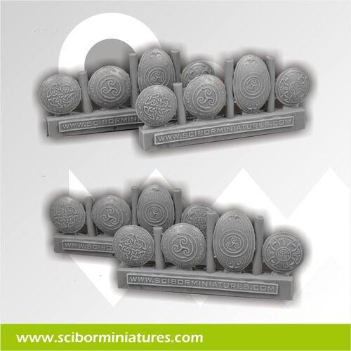 Scibor Monstrous Miniatures CPSH0009 Dwarves Shields (8 pcs)