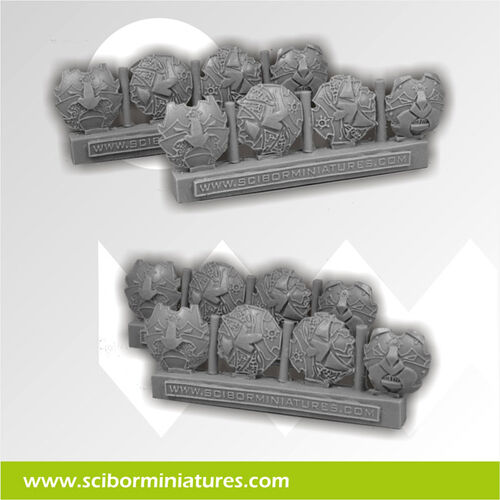 Scibor Monstrous Miniatures CPSH0010 Moscals Shields (8 pcs)