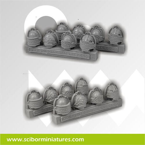 Scibor Monstrous Miniatures CPSH0015 Celtic Shoulder Pads (8 pcs)