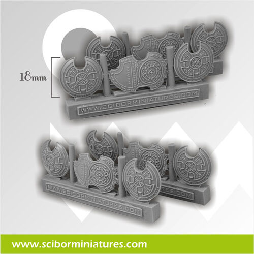 Scibor Monstrous Miniatures CPSH0016 Celtic Shields (6 pcs)