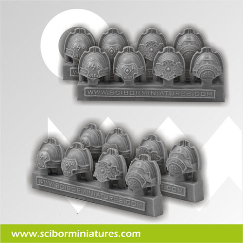 Scibor Monstrous Miniatures CPSH0020 Celtic Shoulder Pads #2 (8 pcs)