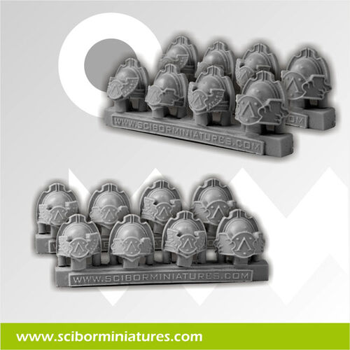 Scibor Monstrous Miniatures CPSH0023 Spartans Shoulder Pads (8 pcs)