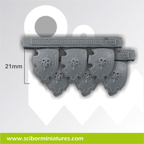 Scibor Monstrous Miniatures CPSH0035 Demon Shields (6 pcs)