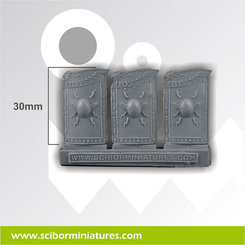 Scibor Monstrous Miniatures CPSH0037 Roman SF Shields (3 pcs)