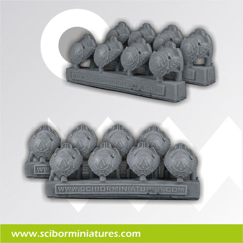 Scibor Monstrous Miniatures CPSH0038 Spartans Big Shoulder Pads (8 pcs)