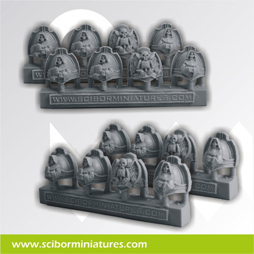 Scibor Monstrous Miniatures CPSH0058 Angels Shoulder Pads (8 pcs)