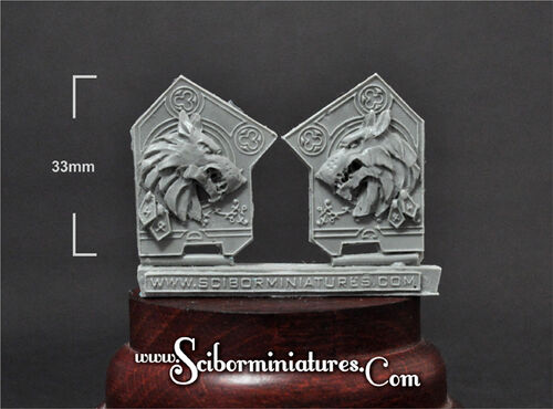 Scibor Monstrous Miniatures CPWO0091 Wolf Decorated Plates set 2 (2 pcs)