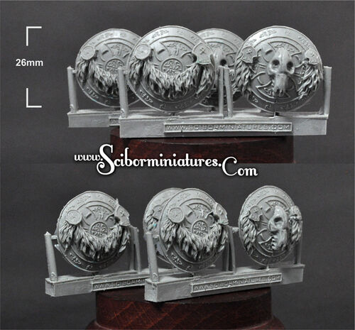 Scibor Monstrous Miniatures CPWO0093 Wolf Decorated Plates set 4 (4 pcs)