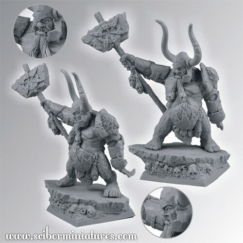 Scibor Monstrous Miniatures OGCH0002 28mm Ogre War Chief