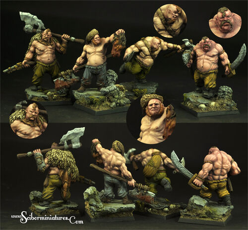 Scibor Monstrous Miniatures OGCO0012 28mm Ogre Cossack set #1 (4 figures)