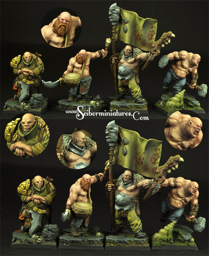 Scibor Monstrous Miniatures OGCO0022 28mm Ogre Cossack set #2 (4 figures)