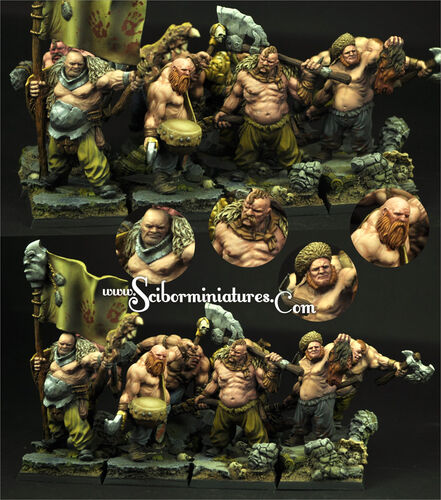 Scibor Monstrous Miniatures OGCO0023 28mm Ogre Cossacks Band (8 figures)