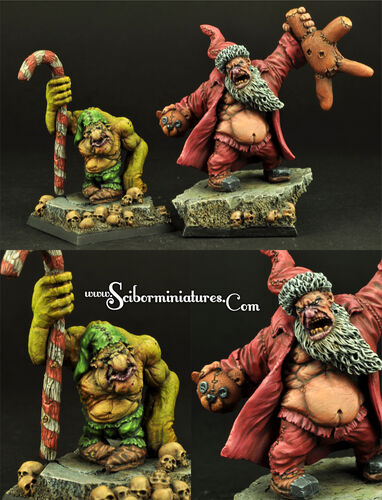 Scibor Monstrous Miniatures OGSE0005 Ogre Santa with Elf (2 figures)