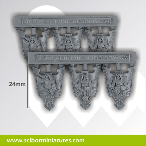 Scibor Monstrous Miniatures CPSH0080 Angels Shields (6 pcs)