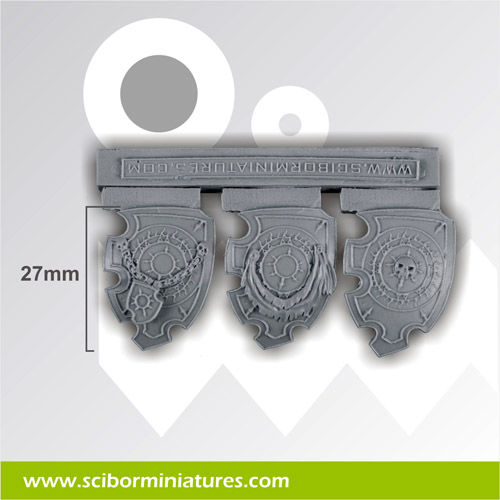 Scibor Monstrous Miniatures CPSH0082 Demon Big Shields (3 pcs)