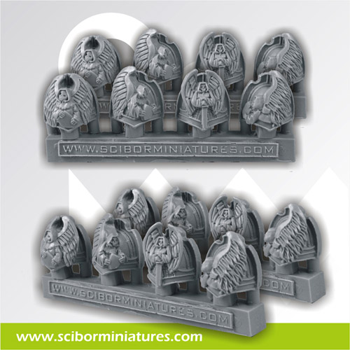 Scibor Monstrous Miniatures CPSH0086 Angels Shoulder Pads #2 (8 pcs)
