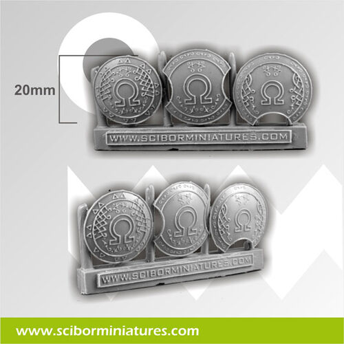 Scibor Monstrous Miniatures CPSH0166 Omega Shields (3 pcs)