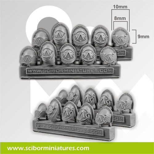 Scibor Monstrous Miniatures CPSH0171 Spartans Small Shoulder Pads (10 pcs)