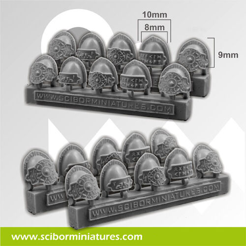 Scibor Monstrous Miniatures CPSH0173 Celtic Small Shoulder Pads (10 pcs)