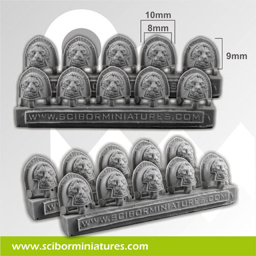 Scibor Monstrous Miniatures CPSH0175 Lion Small Shoulder Pads (10 pcs)