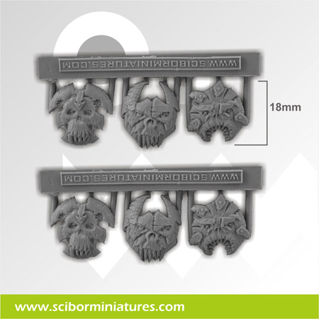 Scibor Monstrous Miniatures CPSH0215 Demon Shields #3 (6 pcs)