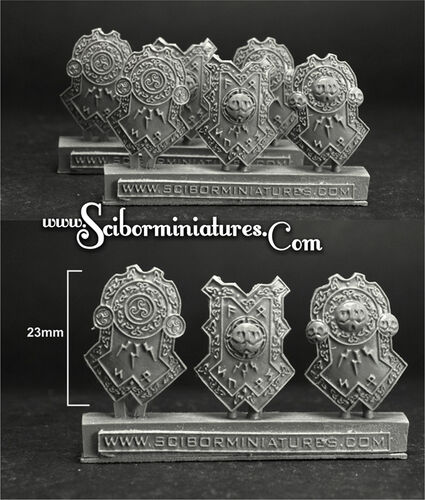 Scibor Monstrous Miniatures CPSH0234 Dwarven Shields set 4 (6 pcs)