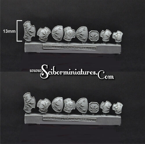 Scibor Monstrous Miniatures CPSH0240 Dwarven Small Shields set 1 (16 pcs)
