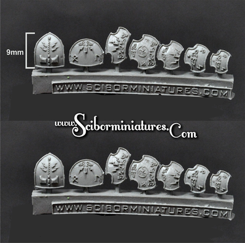 Scibor Monstrous Miniatures CPSH0241 Dwarven Small Shields set 2 (14 pcs)