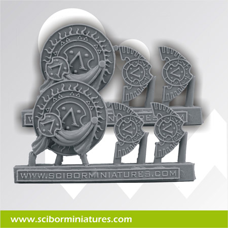 Scibor Monstrous Miniatures CPSP0114 Spartan Decorations set 1 (6 pcs)