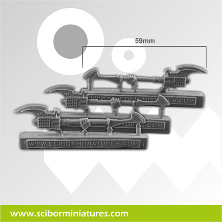 Scibor Monstrous Miniatures CPSP0187 Spartan SF Halberds set (3 pcs)