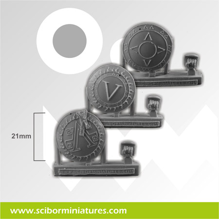 Scibor Monstrous Miniatures CPSP0188 Spartan SF Shileds set (3 pcs)
