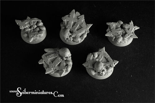 Scibor Monstrous Miniatures BRCR0136 Crused Earth 25 mm round bases set 1 (5 pcs)