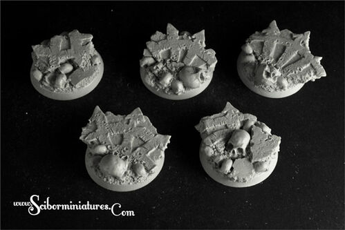 Scibor Monstrous Miniatures BRCR0141 Crused Earth 32 mm round bases set 1 (5 pcs)