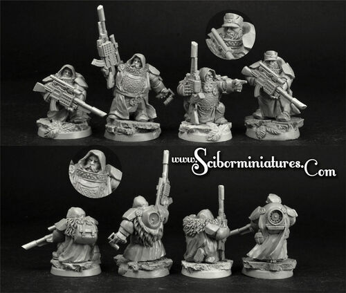 Scibor Monstrous Miniatures 28SF0204 Dwarves Snipers set (4 figures)