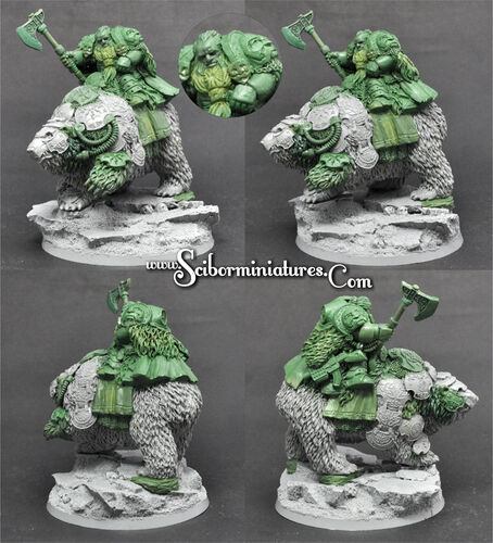 Scibor Monstrous Miniatures 28SF0206 Dwarven SF Bear Rider #1