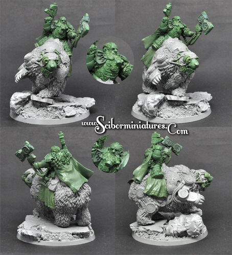Scibor Monstrous Miniatures 28SF0207 Dwarven SF Bear Rider #2