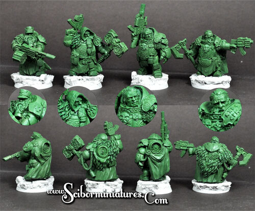 Scibor Monstrous Miniatures 28SF0215 SF Dwarves Marines set 5 (4 figures)