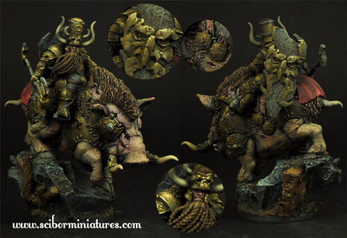 Scibor Monstrous Miniatures 54FM0018 Moscal Dwarf on War Boar
