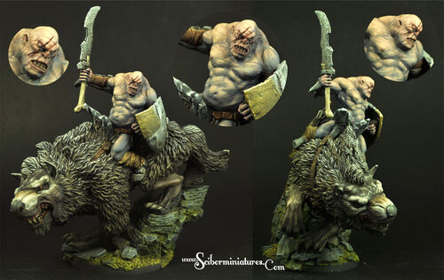 Scibor Monstrous Miniatures 54FM0028 Orc Wolf Rider